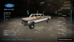 RM 1986 Ford F-350 - Farming Simulator 22 Mod | LS22 Mod | FS22 Mod