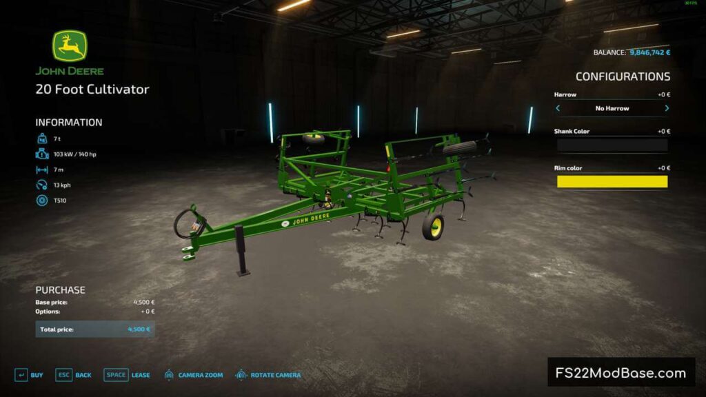 20 Foot Cultivator - Farming Simulator 22 Mod | LS22 Mod | FS22 Mod