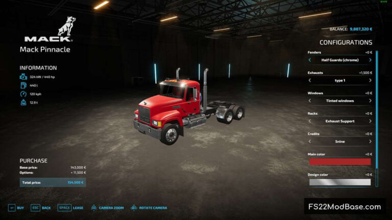 Mack Pinnacle - Farming Simulator 22 Mod | LS22 Mod | FS22 Mod