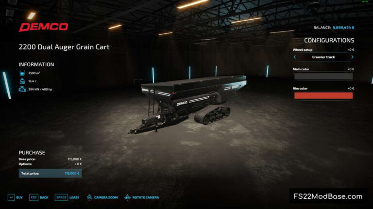 2200 Dual Auger Grain Cart - Farming Simulator 22 Mod | LS22 Mod | FS22 Mod