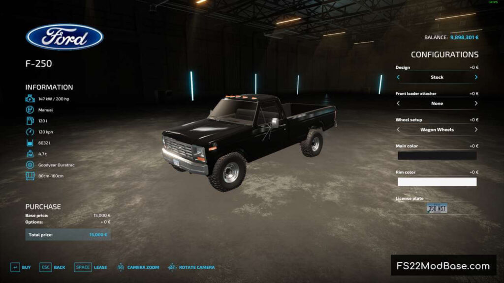 1983 Ford F250 - Farming Simulator 22 Mod | LS22 Mod | FS22 Mod