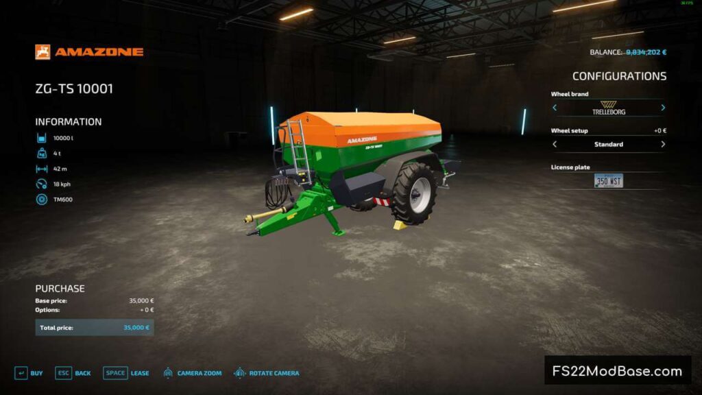 Amazone ZG-TS 10001/2 - Farming Simulator 22 Mod | LS22 Mod | FS22 Mod
