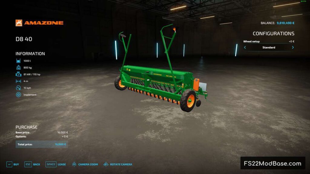 Amazone D8 40 - Farming Simulator 22 Mod | LS22 Mod | FS22 Mod