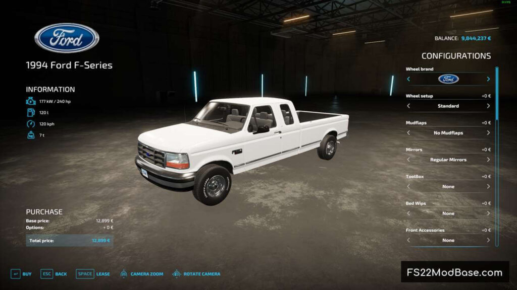1994 FORD F-Series - Farming Simulator 22 Mod | LS22 Mod | FS22 Mod