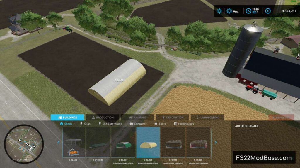 Arched Buildings Pack - Farming Simulator 22 Mod | LS22 Mod | FS22 Mod