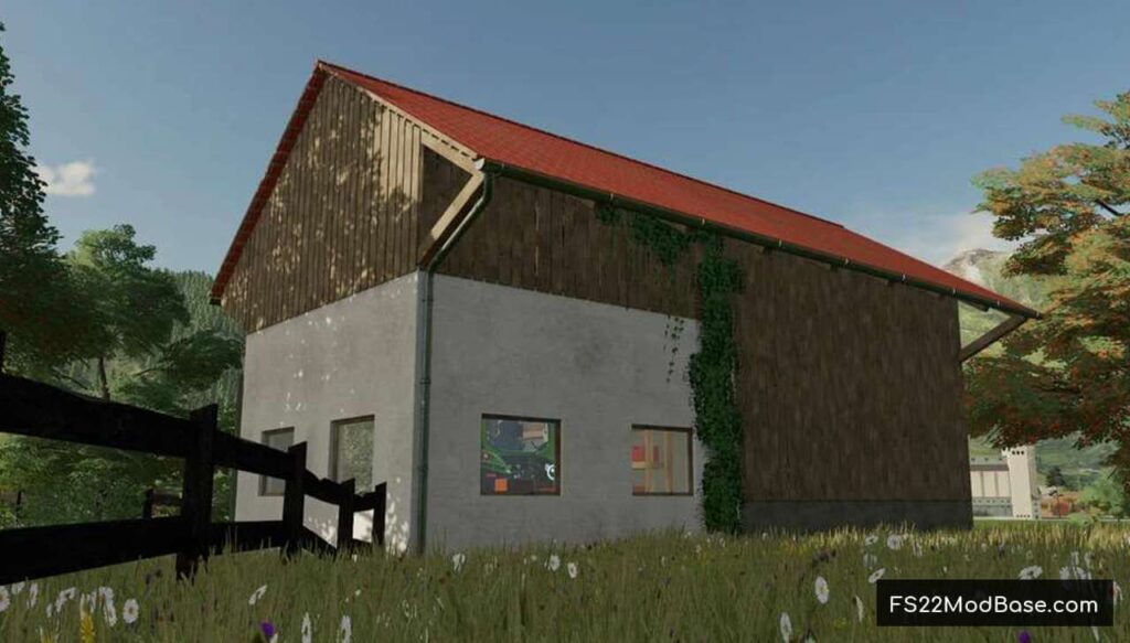 Barn With Workshop - Farming Simulator 22 Mod | LS22 Mod | FS22 Mod