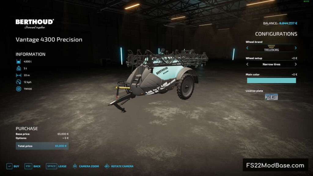 Berthoud Vantage 4300 Precision - Farming Simulator 22 Mod | LS22 Mod ...