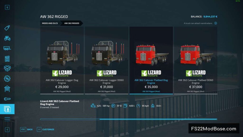 AW 362 Rigged - Farming Simulator 22 Mod | LS22 Mod | FS22 Mod