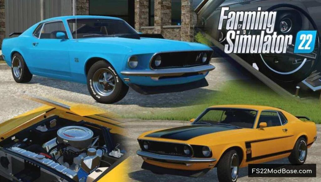 1969 Ford Mustang - Farming Simulator 22 Mod | LS22 Mod | FS22 Mod