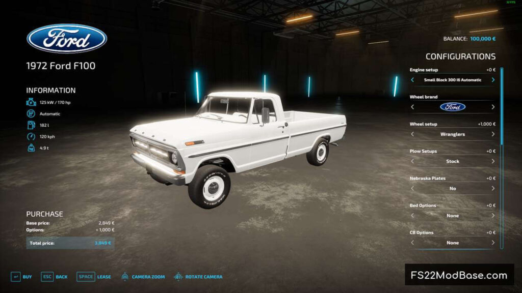 1972 Ford F100 - Farming Simulator 22 Mod | LS22 Mod | FS22 Mod