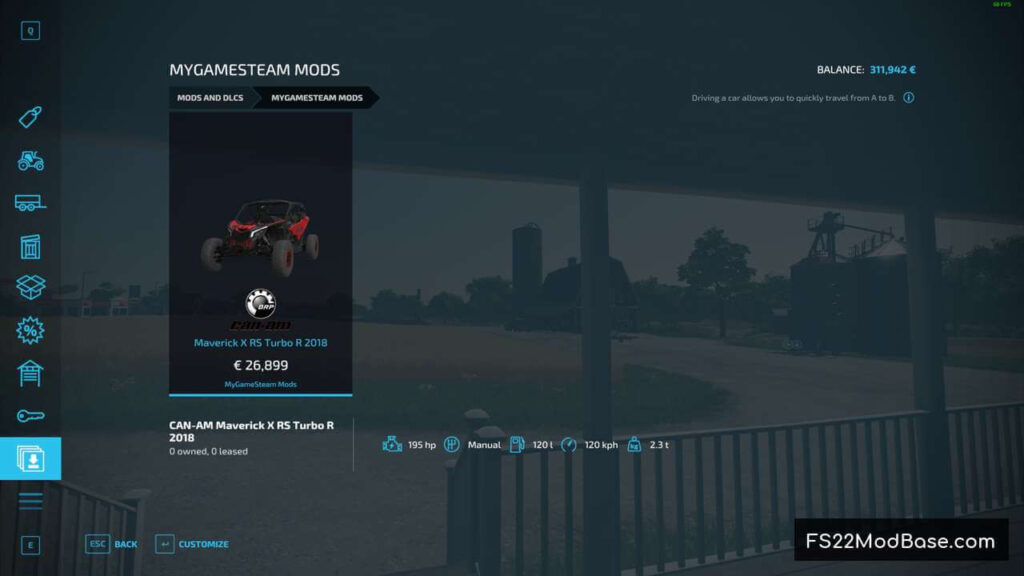 Maverick X RS Turbo R 2018 - Farming Simulator 22 Mod | LS22 Mod | FS22 Mod
