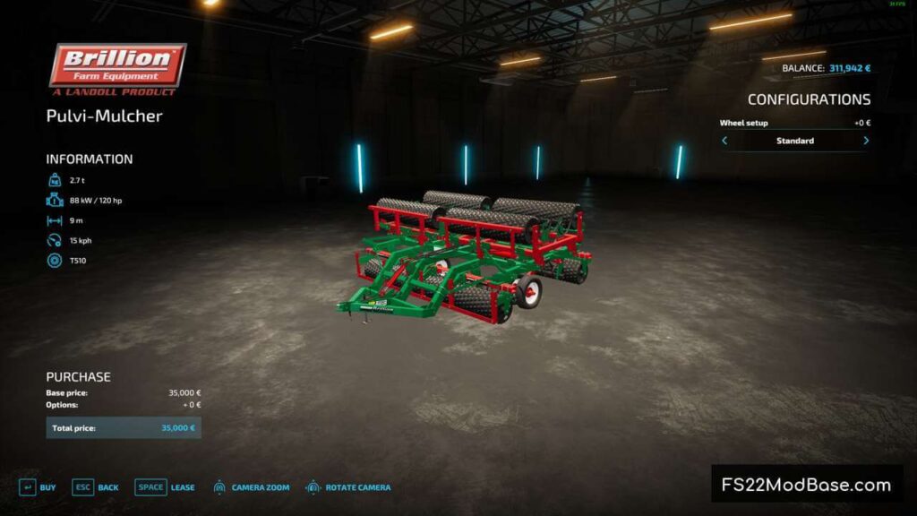 Brillion Pulvi-Mulcher - Farming Simulator 22 Mod | LS22 Mod | FS22 Mod