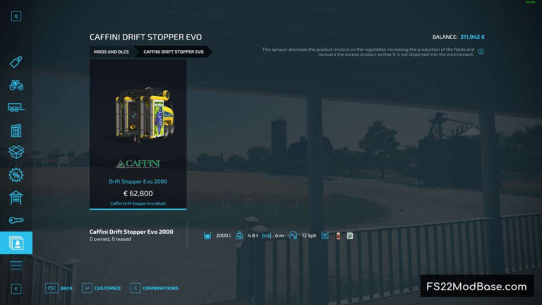 Caffini Drift Stopper Evo - Farming Simulator 22 Mod | LS22 Mod | FS22 Mod