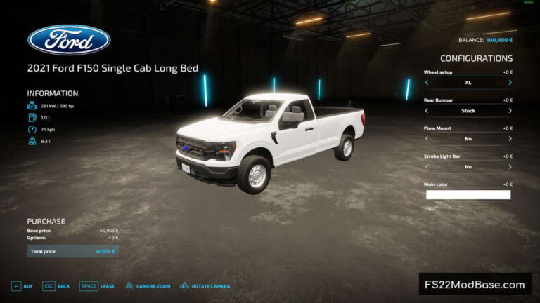 2021 Ford F150 Single Cab - Farming Simulator 22 Mod | LS22 Mod | FS22 Mod
