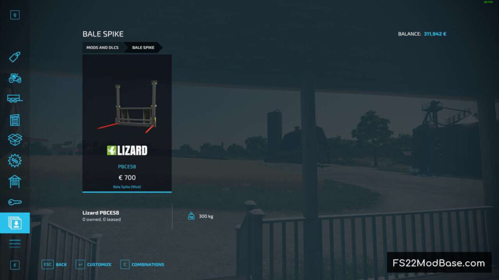 Bale Spike - Farming Simulator 22 Mod | LS22 Mod | FS22 Mod