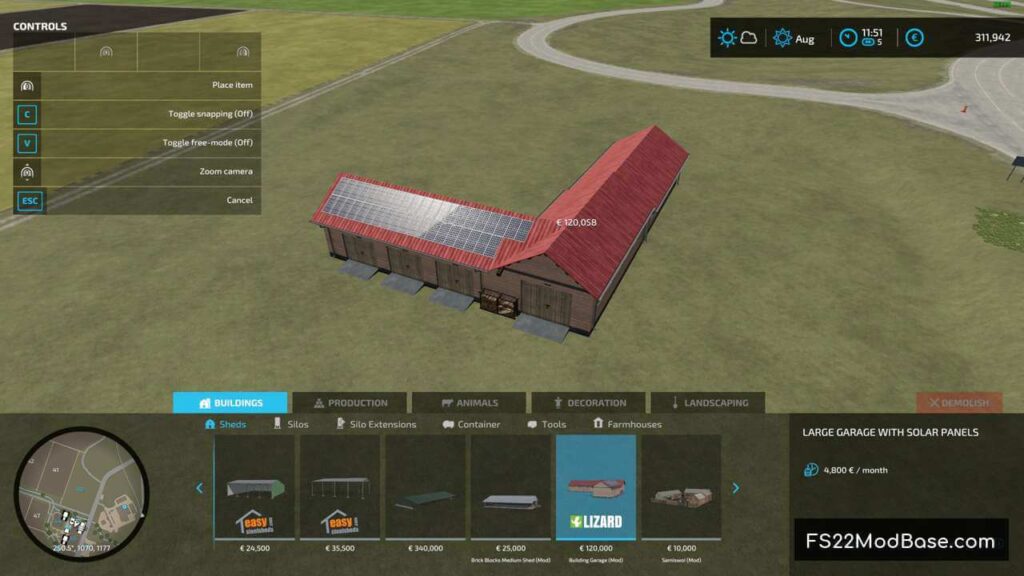 Building Garage - Farming Simulator 22 Mod | LS22 Mod | FS22 Mod