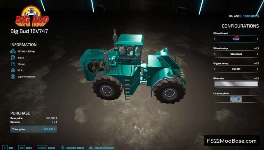 Big Bud 747 Original - Farming Simulator 22 Mod | LS22 Mod | FS22 Mod