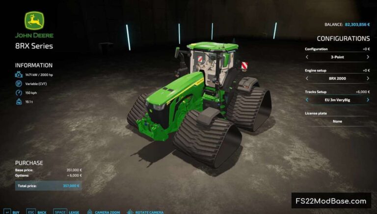 John Deere 8RX Series Z - Farming Simulator 22 Mod | LS22 Mod | FS22 Mod
