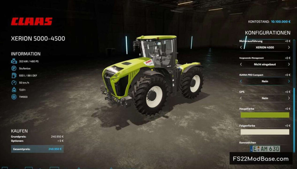 Xerion 4500-5000 - Farming Simulator 22 Mod | LS22 Mod | FS22 Mod
