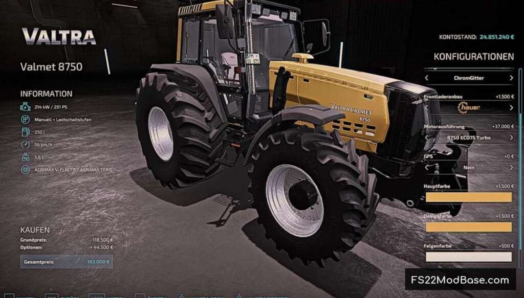 Valtra Valmet 8750 VT-Drive - Farming Simulator 22 Mod | LS22 Mod ...