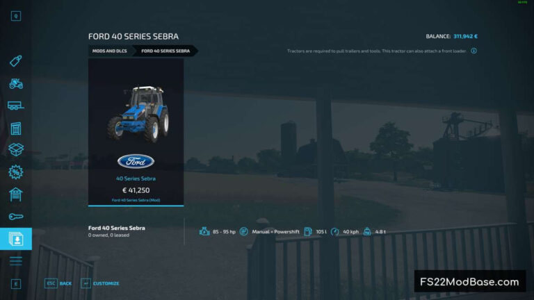 Ford 40 Series Sebra - Farming Simulator 22 Mod | LS22 Mod | FS22 Mod