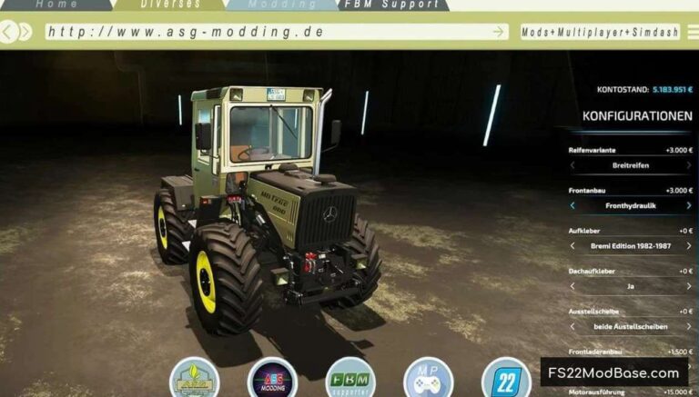 MB Trac 800-900 - Farming Simulator 22 Mod | LS22 Mod | FS22 Mod