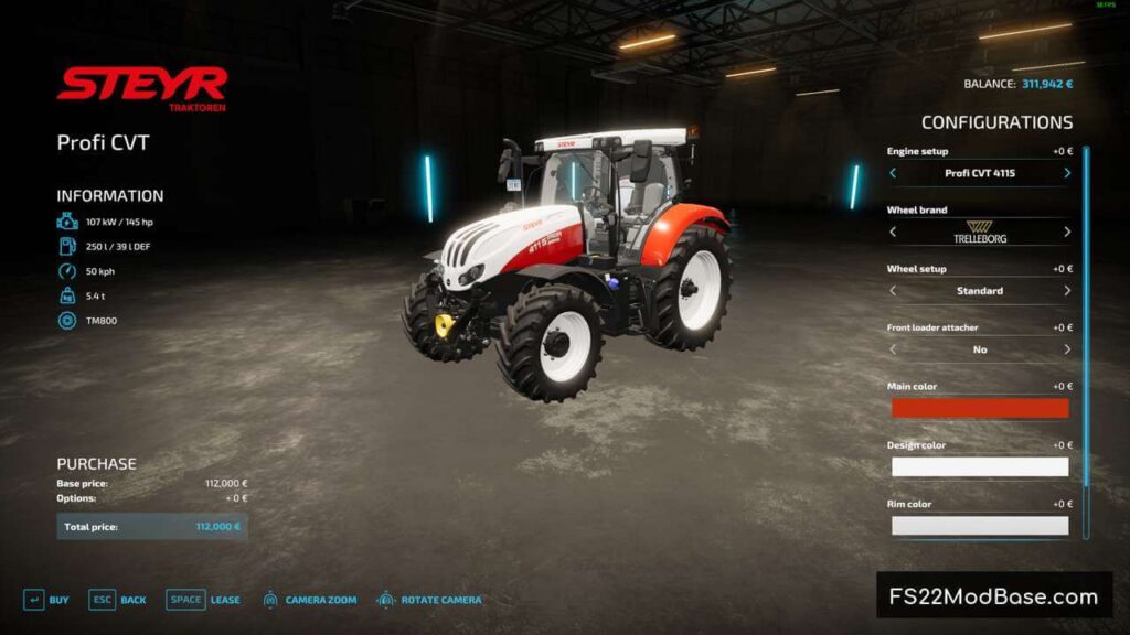 Steyr Profi CVT - Farming Simulator 22 Mod | LS22 Mod | FS22 Mod