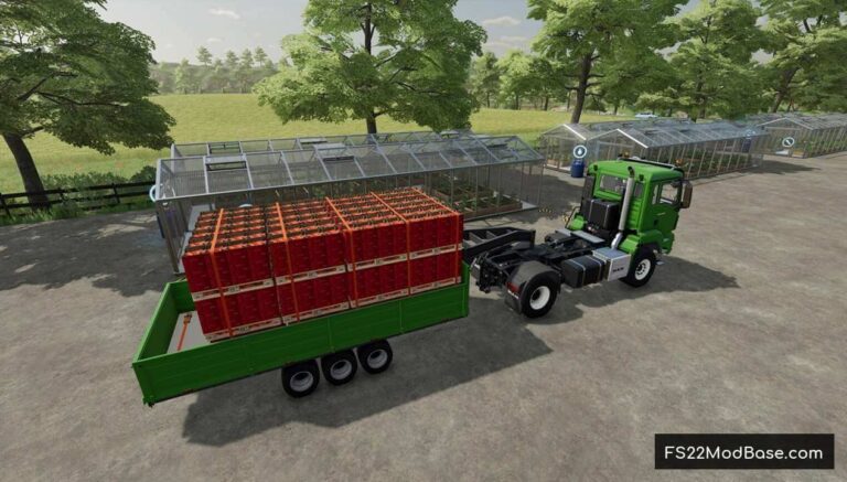Goose Neck Pallet Trailer Autoload - Farming Simulator 22 Mod | LS22 ...