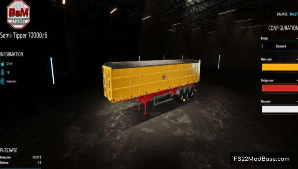 Semi-Tipper 70000-6 - Farming Simulator 22 Mod | LS22 Mod | FS22 Mod