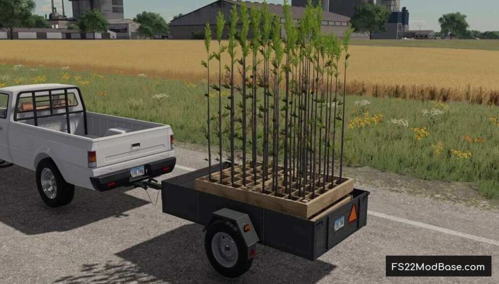 Wooden Car Trailer - Farming Simulator 22 Mod | LS22 Mod | FS22 Mod