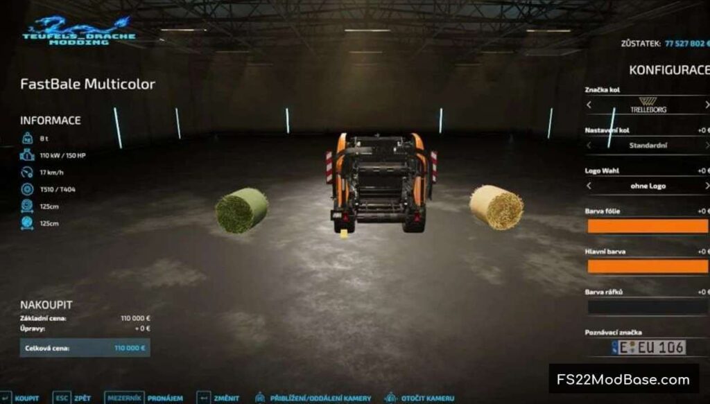 Vicon FastBale Multicolor - Farming Simulator 22 Mod | LS22 Mod | FS22 Mod