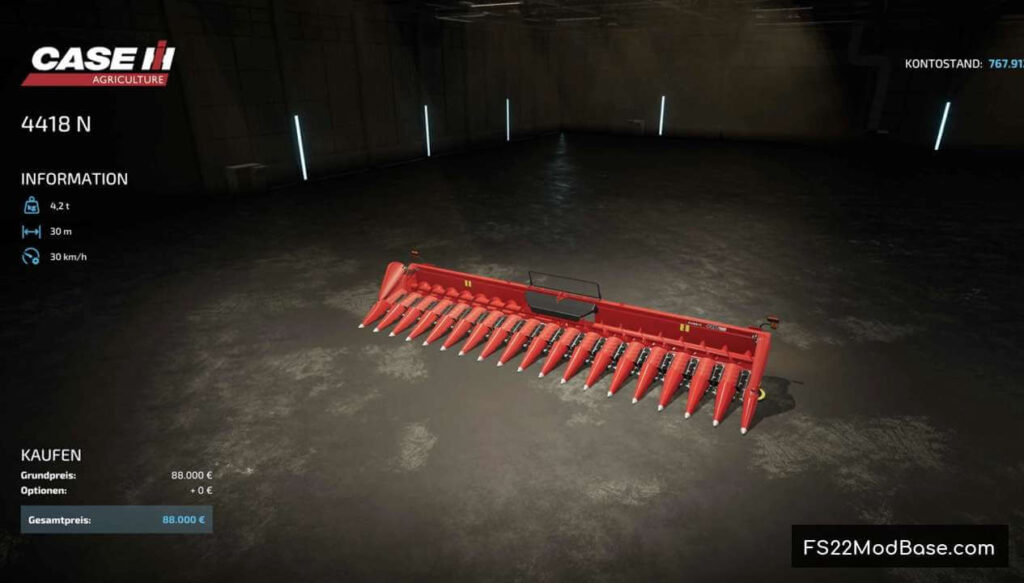 Case Header 4418 - Farming Simulator 22 Mod | LS22 Mod | FS22 Mod