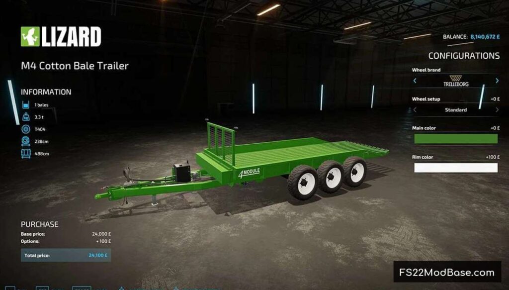 M4 Cotton Bale Loader - Farming Simulator 22 Mod | LS22 Mod | FS22 Mod