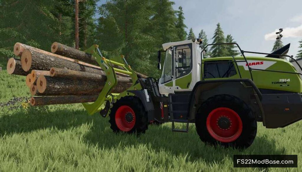 TimbeRRR Jaw Wheel Loader Log Fork - Farming Simulator 22 Mod | LS22 ...